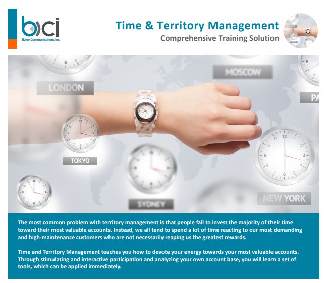 Download Time & Territory Management Information